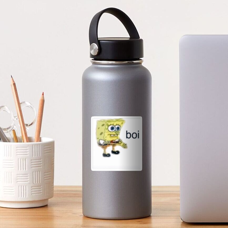 "spongebob boi meme" Sticker for Sale by user6744 | Redbubble