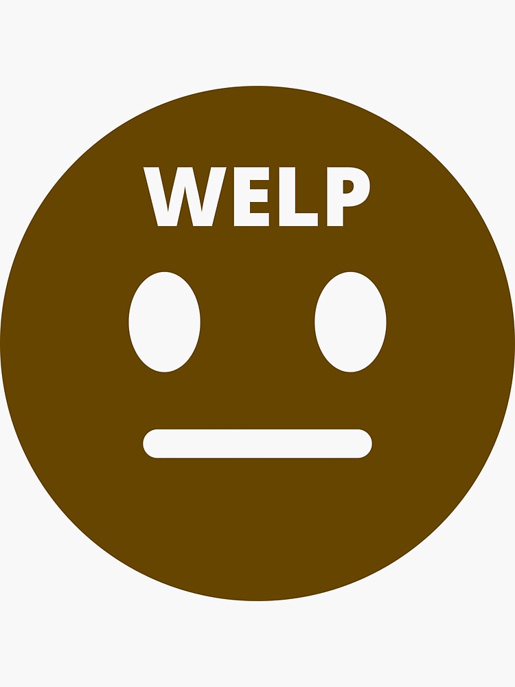 "Welp face" Sticker for Sale by BillysDesign | Redbubble