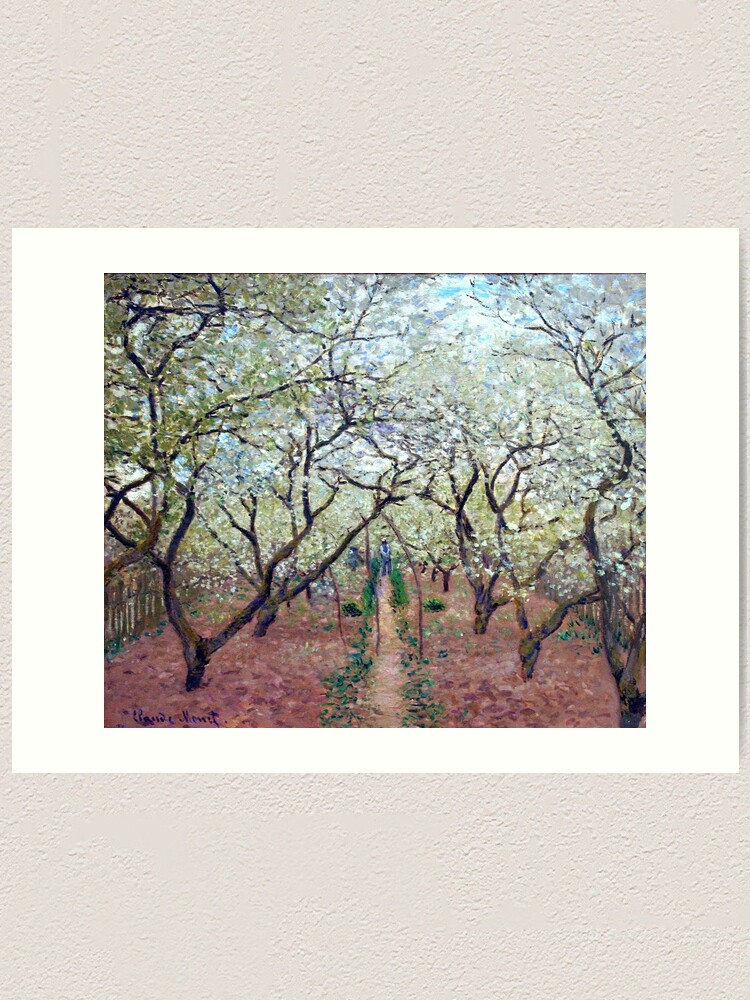" Claude Monet Orchard in Bloom Cherry Blossoms" Art Print for Sale by ...
