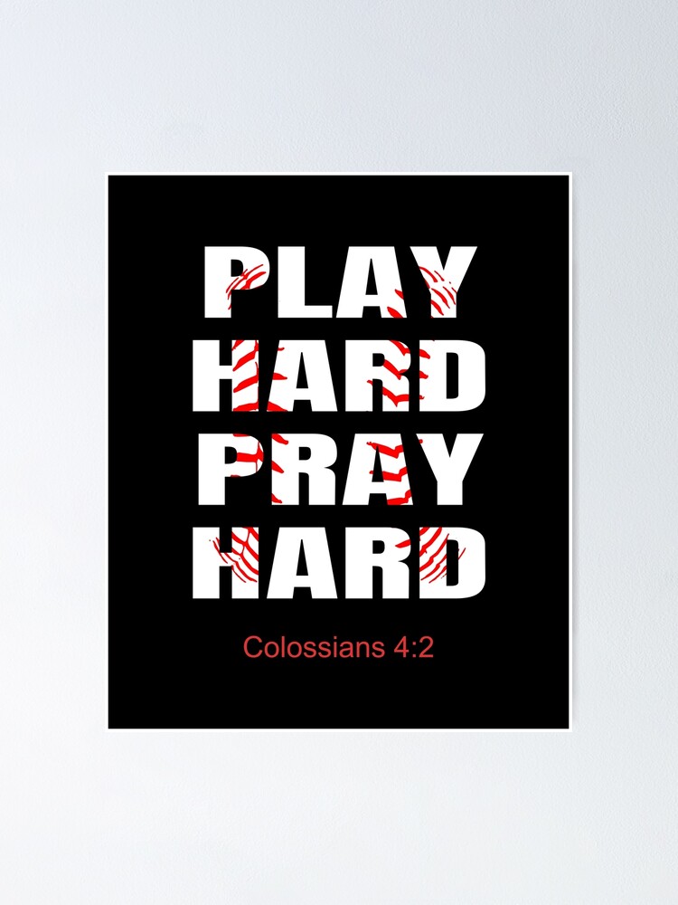 "Baseball Player Christian Athletic Wear Bible Verses Athlete" Poster ...