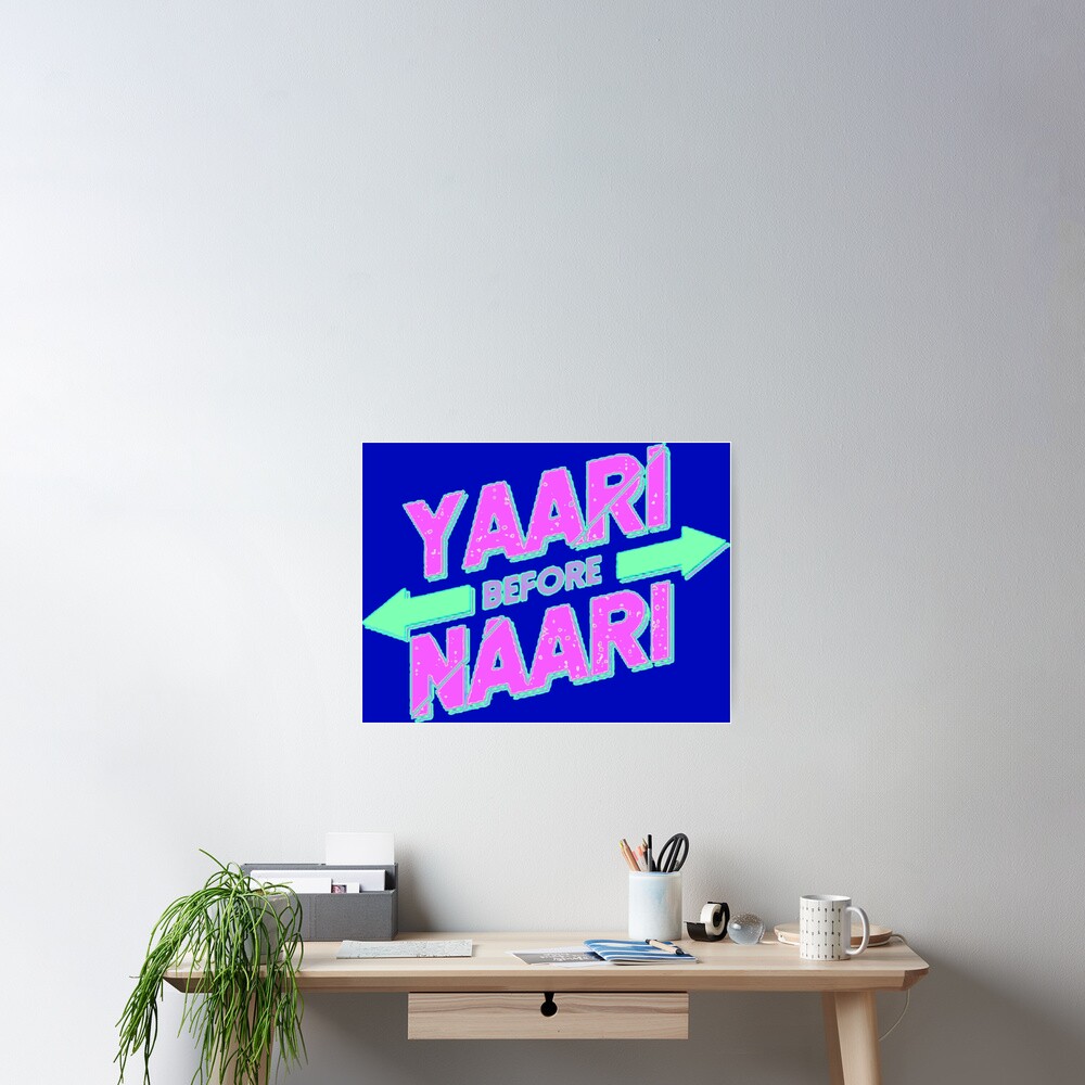 "Yaari before naari - title of calligraphy lettering typography text ...
