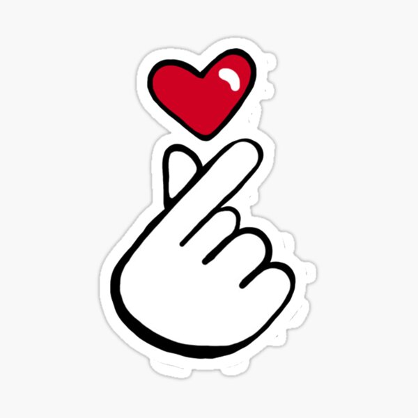 "Love Sign In Finger" Sticker for Sale by sarozshilpakar | Redbubble