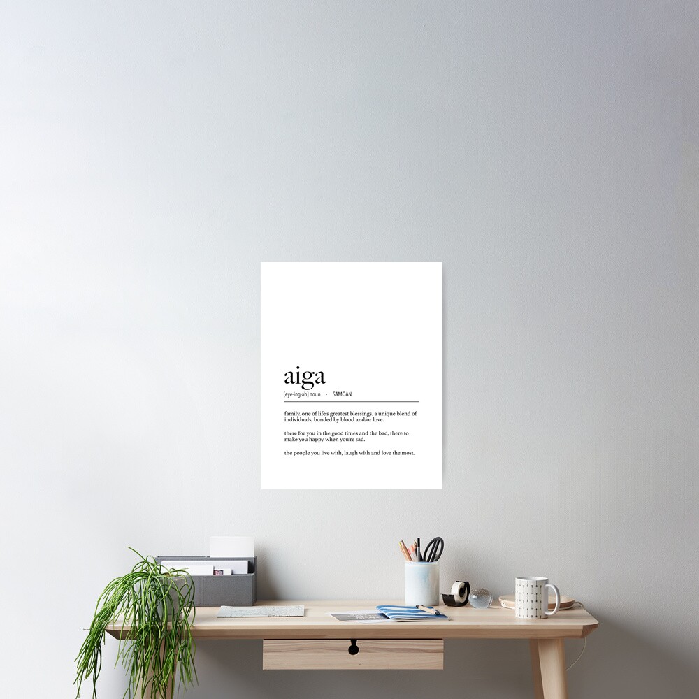 "Samoan Aiga (Family) Definition" Poster by lolomastudio | Redbubble