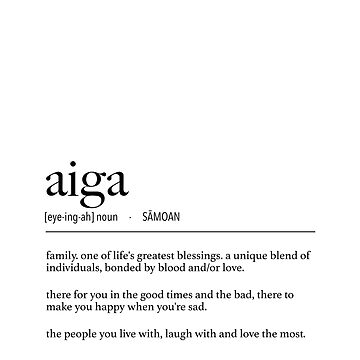 "Samoan Aiga (Family) Definition" Sticker for Sale by lolomastudio ...