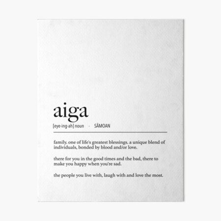 "Samoan Aiga (Family) Definition" Art Board Print by lolomastudio ...