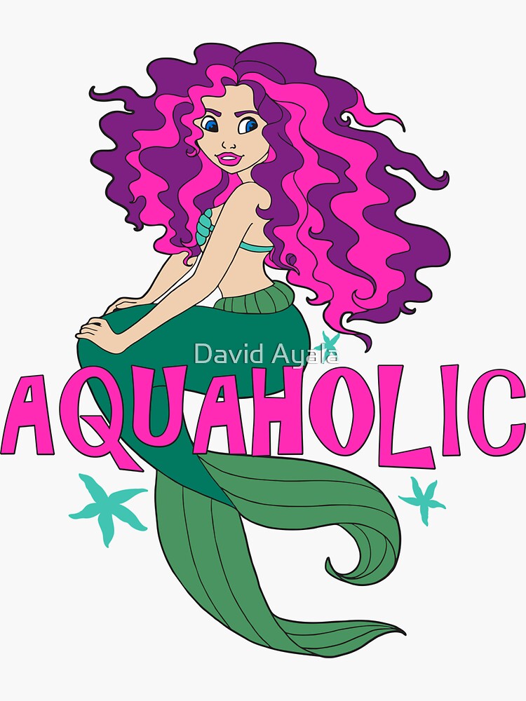 "Aquaholic" Sticker for Sale by DavidAyala | Redbubble