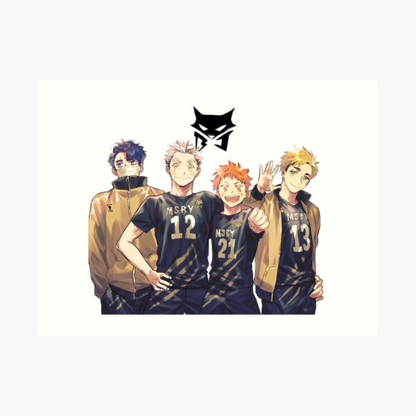 "Team MSBY Black Jackal Haikyuu" Art Print by dltrsonja | Redbubble