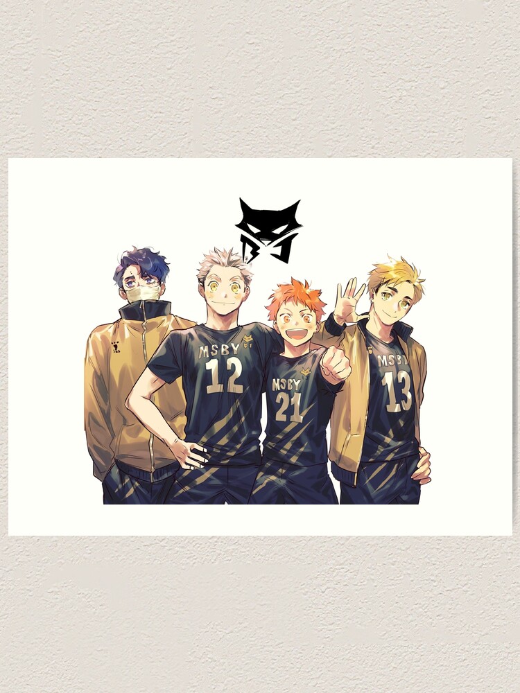 "Team MSBY Black Jackal Haikyuu" Art Print by dltrsonja | Redbubble
