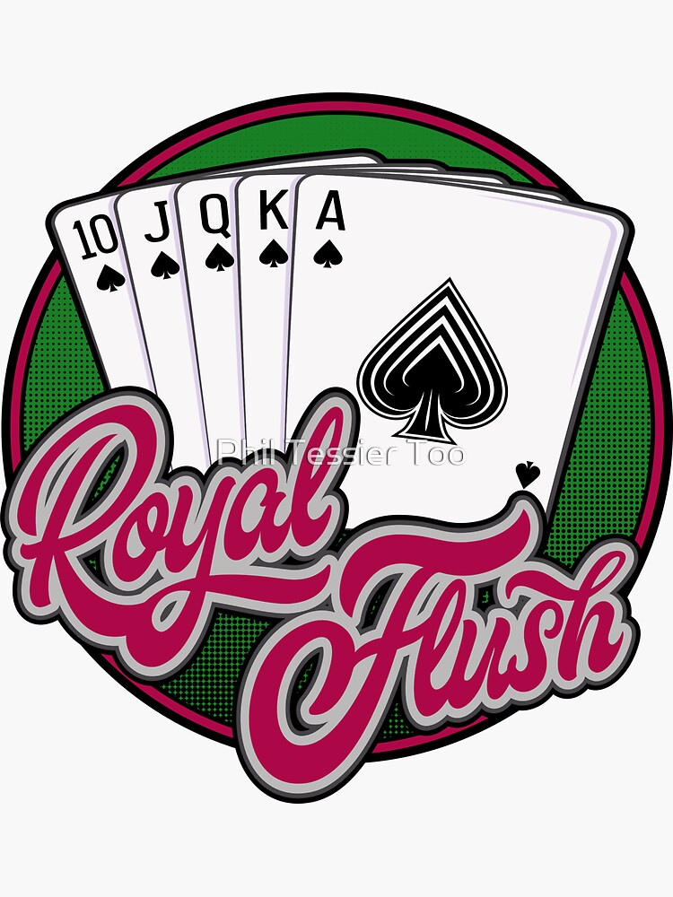 "Royal Flush poker hand" Sticker for Sale by Phil Tessier | Redbubble