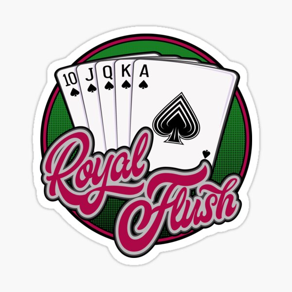 "Royal Flush poker hand" Sticker for Sale by Phil Tessier | Redbubble