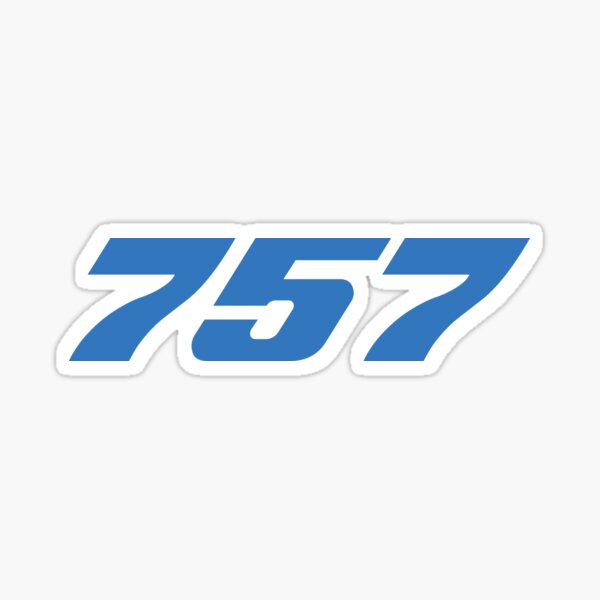 "Boeing 757 (Blue, Horizontal)" Sticker for Sale by genaddibilly ...