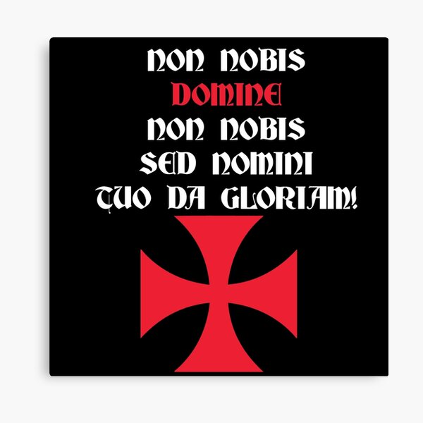 Knight Templar Motto Canvas Prints | Redbubble