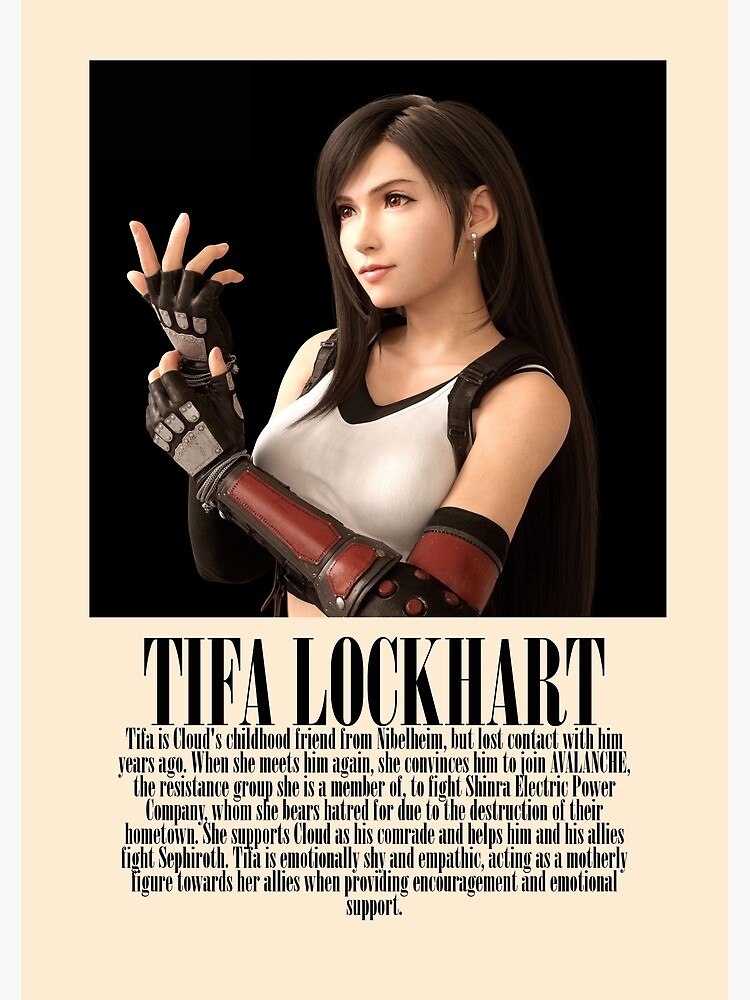 TIFA LOCKHART FINAL FANTASY VII 7 REMAKE Premium Matte Vertical Poster