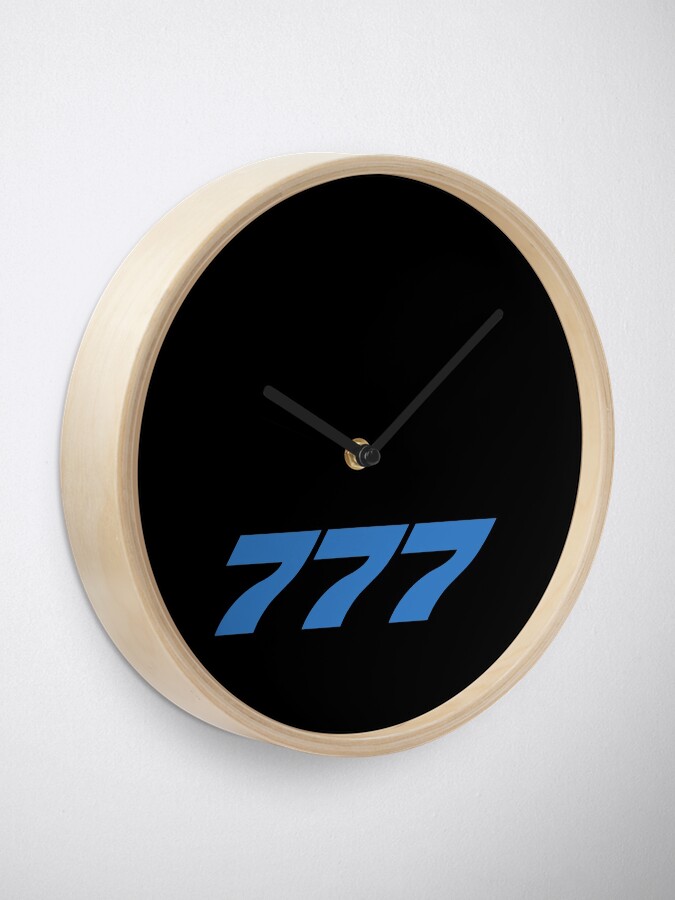 Reloj «Boeing 777 (azul, horizontal)» de genaddibilly | Redbubble