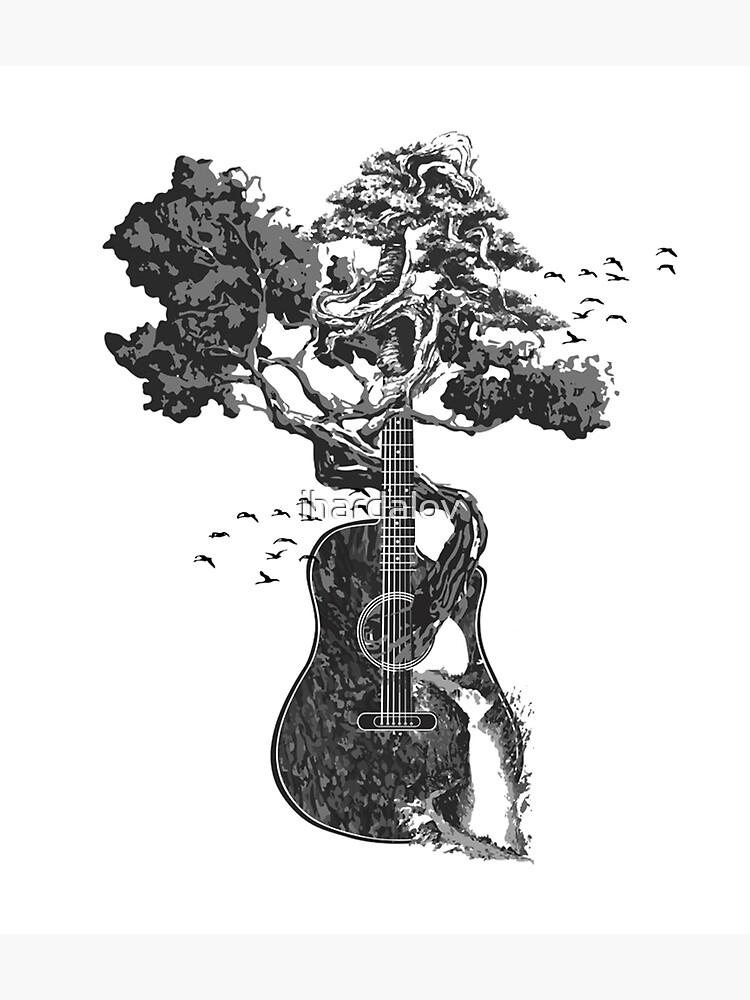 "Guitar Tree Design" Art Print for Sale by ihardalov | Redbubble