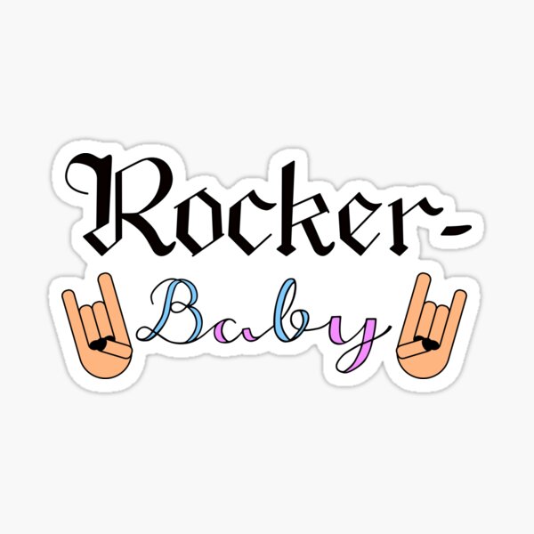 "Rocker baby" Sticker by Shirtrick | Redbubble