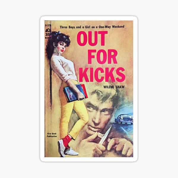 "OUT FOR KICKS" Sticker for Sale by TheWhiteBear | Redbubble