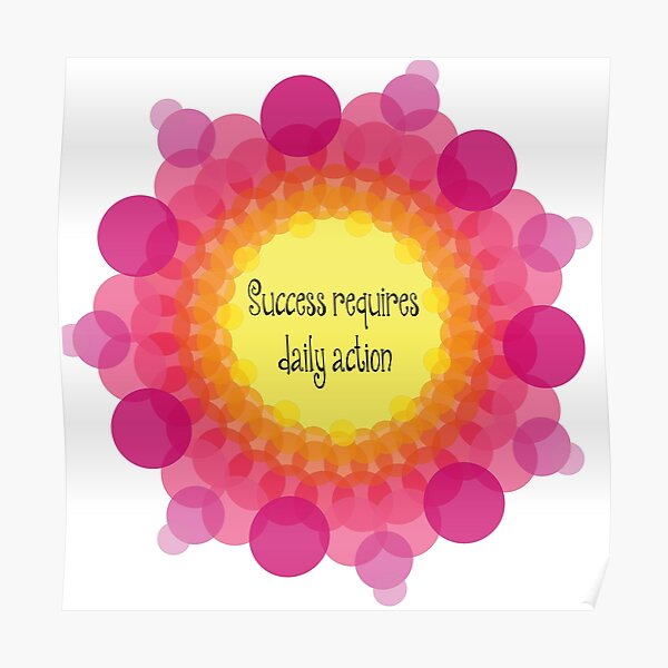 "Success requires daily action - Fit Moms Mandalas Empowering quotes ...