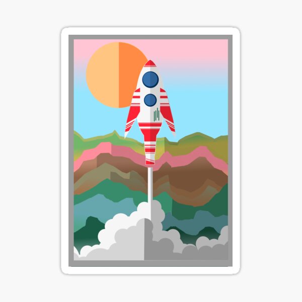 "Coloured fuse at take-off" Sticker for Sale by Beub | Redbubble