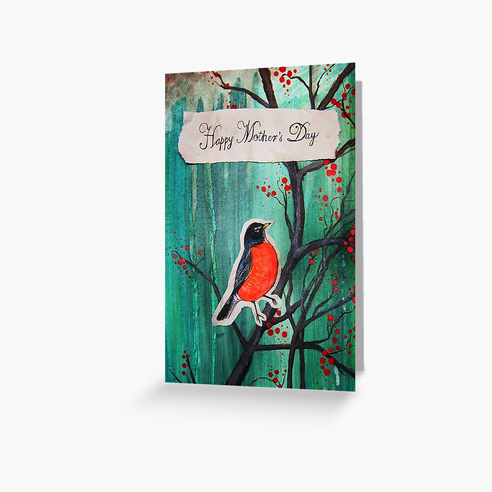 Paper Snowy Day Red Robin Card Greeting Cards Holiday & Seasonal Cards ...