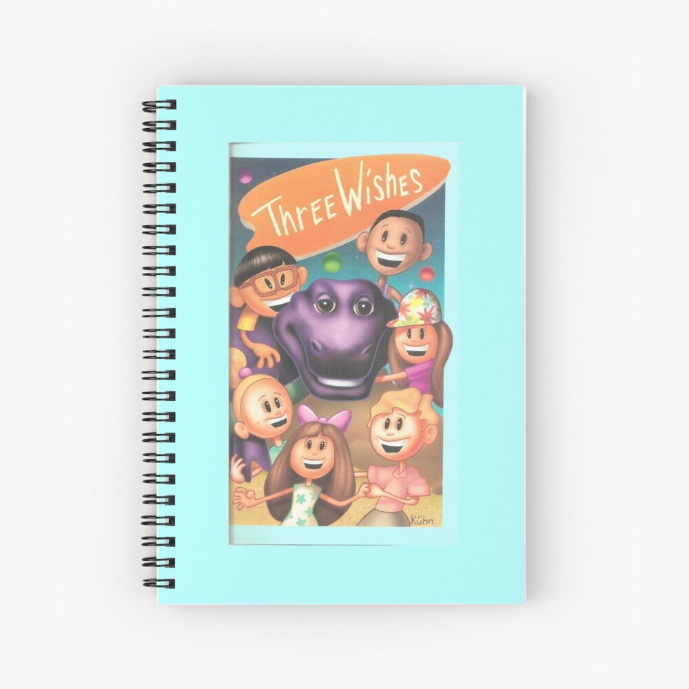 "Barney Read Along Book: Three Wishes" Spiral Notebook for Sale by ...
