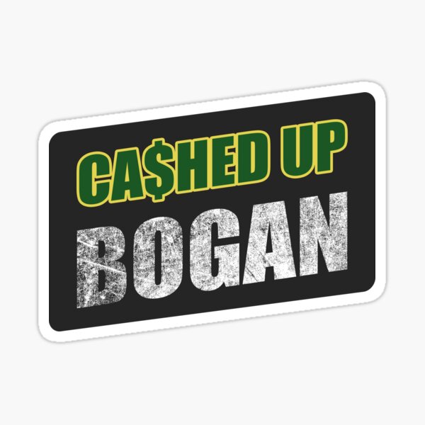 "CASHED UP BOGAN" Sticker for Sale by AaronKinzer | Redbubble