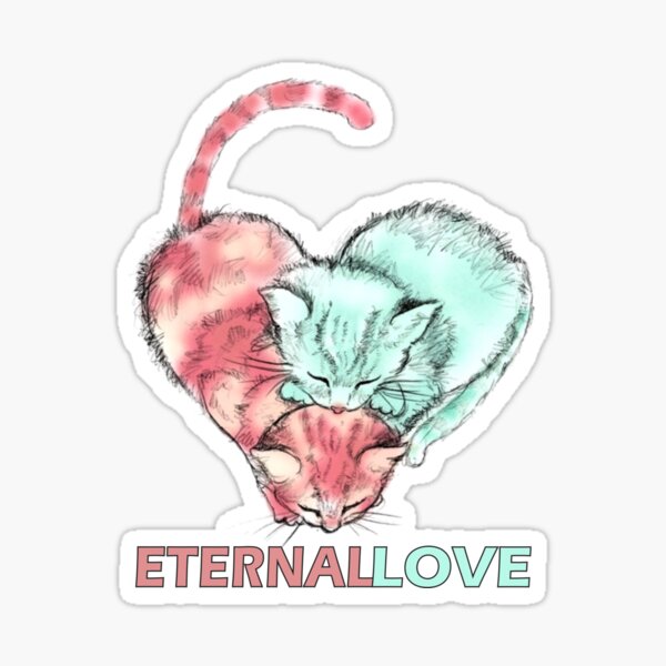 "Eternal Love " Sticker by lavinyagizem | Redbubble
