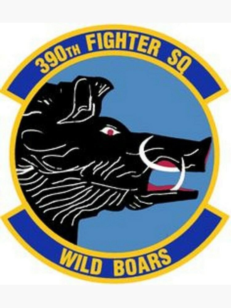"USAF 390th Fighter Squadron Wild Boars Patch Sticker" Photographic ...