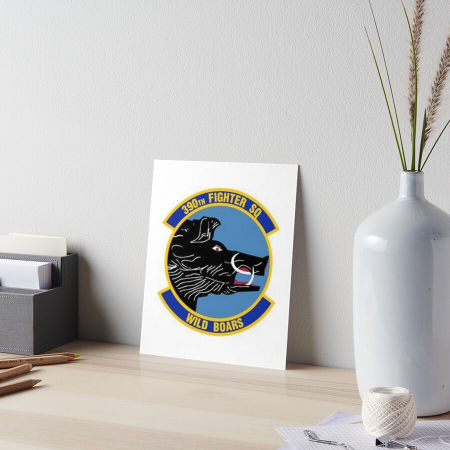 "USAF 390th Fighter Squadron Wild Boars Patch Sticker" Art Board Print ...