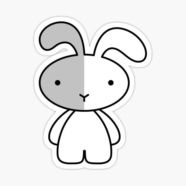 "The Half Moon Rabbit" Sticker by halfmoonrabbit | Redbubble
