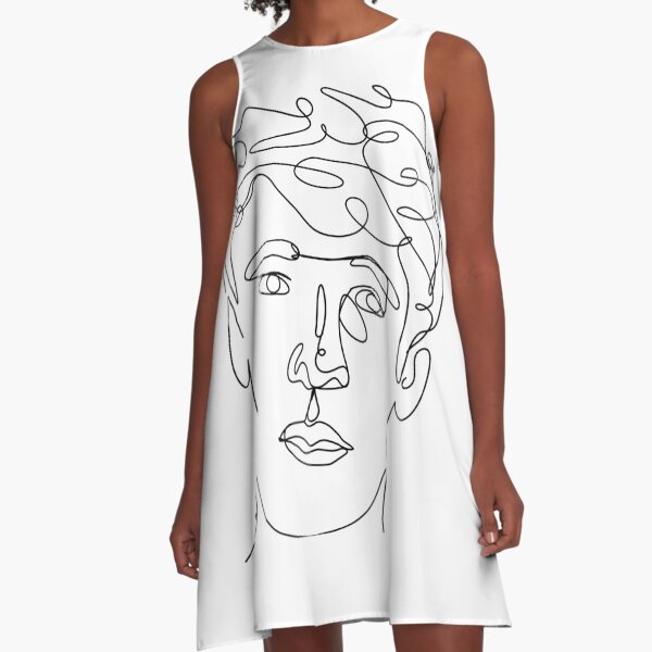 "cursed wilbur soot line drawing" A-Line Dress by LaurenSwiffin | Redbubble