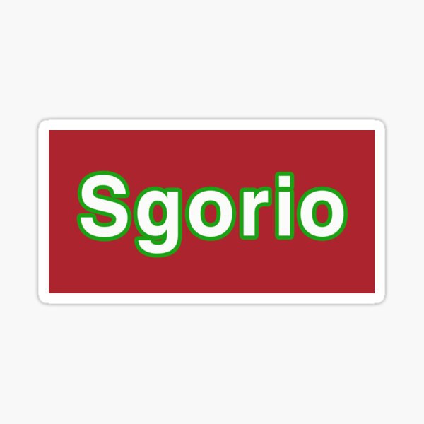 "Sgorio" Sticker by Confusion101 | Redbubble