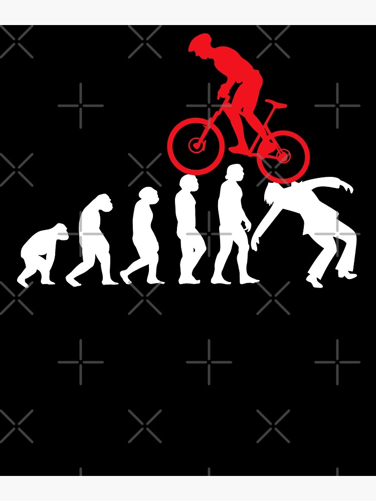 "Evolution MTB mountain biking BMX bike mountain bike red bike" Poster ...