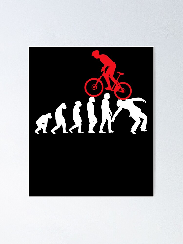 "Evolution MTB mountain biking BMX bike mountain bike red bike" Poster ...