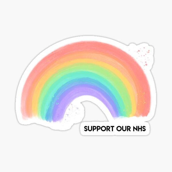 "Support Our NHS Rainbow Design" Sticker for Sale by SamBudgen | Redbubble