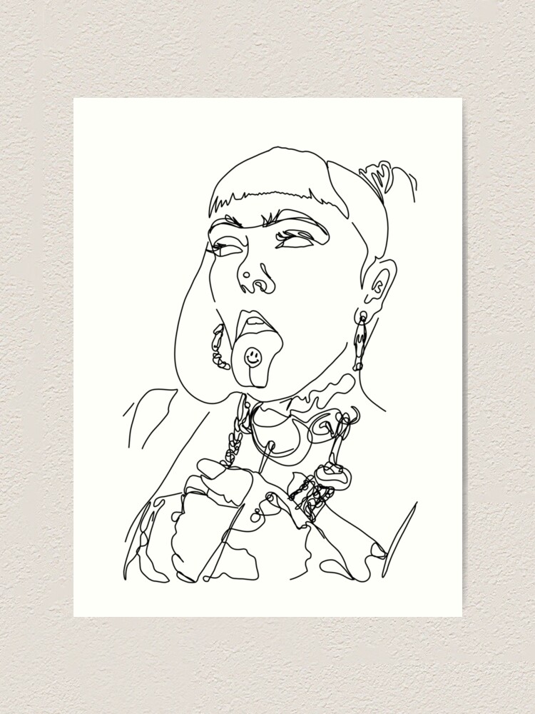 "ashnikko line drawing" Art Print for Sale by Lauren Swiffin | Redbubble