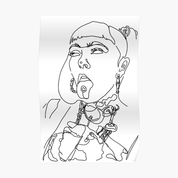 Póster «dibujo lineal de ashnikko» de LaurenSwiffin | Redbubble