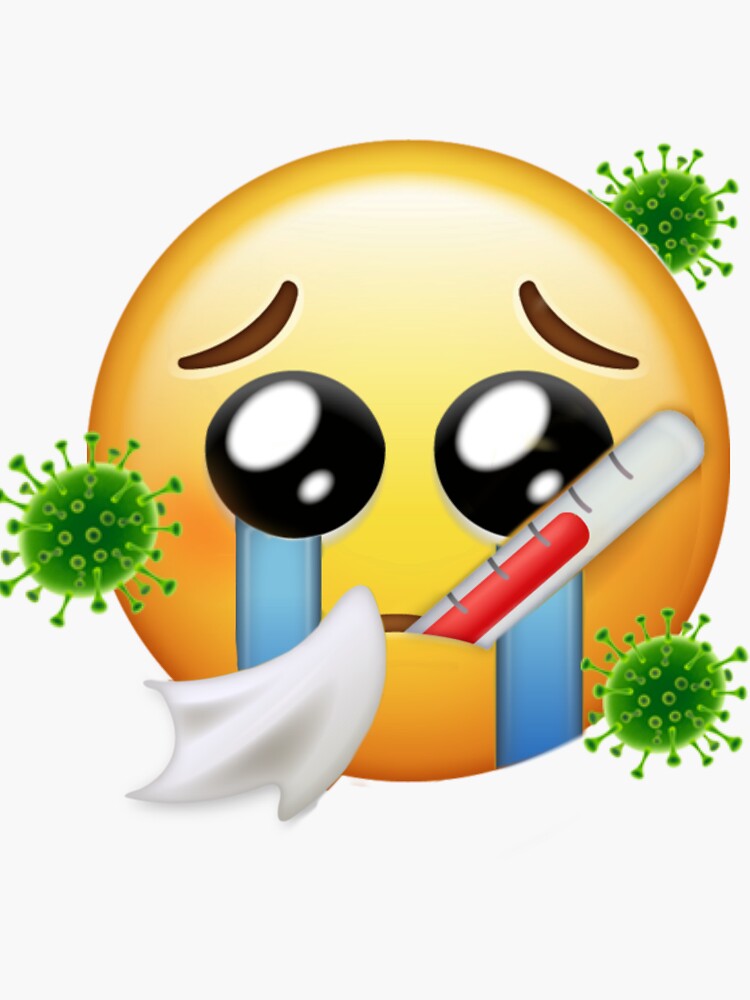"Sick Emoji" Sticker for Sale by tsmith2625 | Redbubble