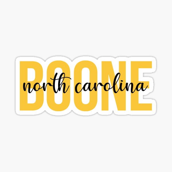 "boone, north carolina" Sticker by reaganhall18 | Redbubble
