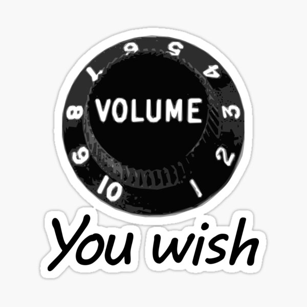 "VOLUME Knob" Sticker for Sale by RoosterSynd | Redbubble