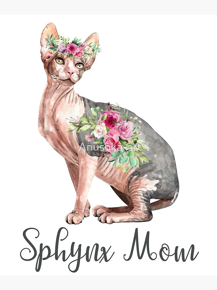 "Unique Sphynx Cat Mom Design" Art Print for Sale by Anushka-art ...
