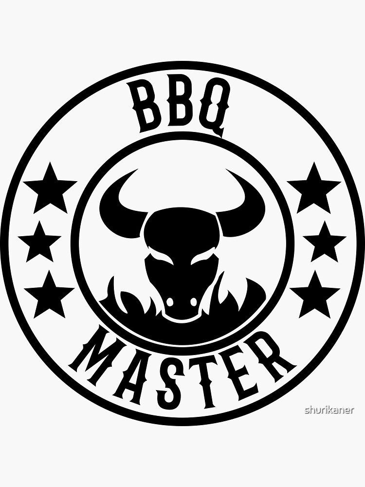 "BBQ Master Grilling master the bull" Sticker for Sale by shurikaner ...