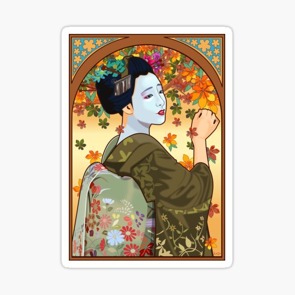 "Geisha" Sticker by Akira-31 | Redbubble