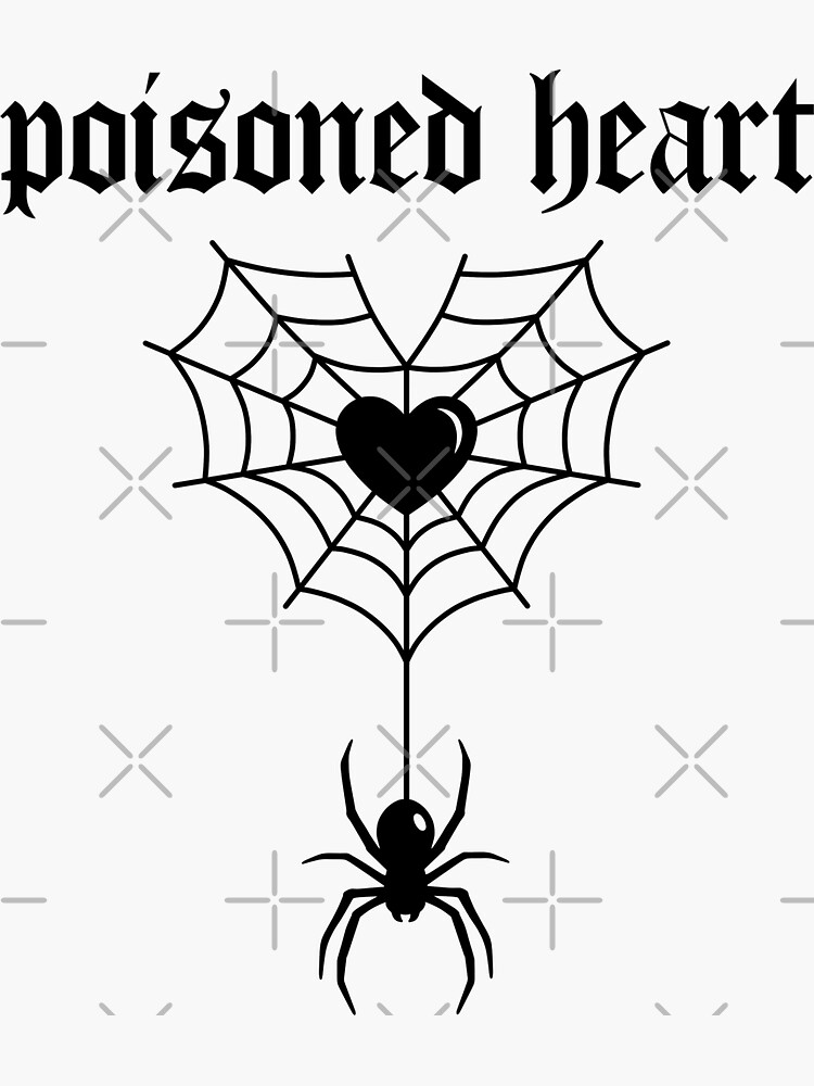 "Poisoned Heart in web" Sticker by Smurnov | Redbubble