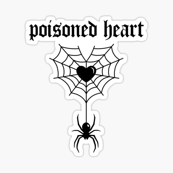 "Poisoned Heart in web" Sticker by Smurnov | Redbubble