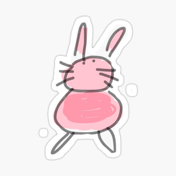 "cute kids pink bunny animal " Sticker for Sale by sepi11 | Redbubble