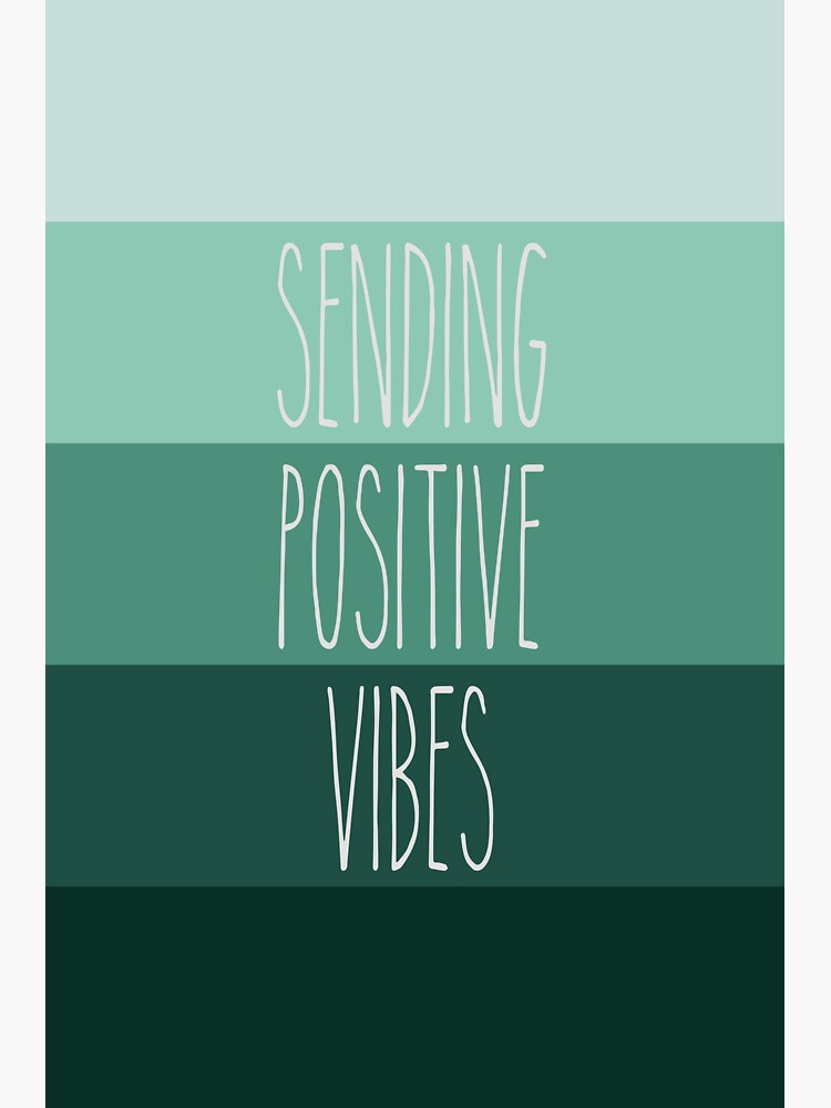 "Sending Positive Vibes" Sticker for Sale by OrangeSunStudio | Redbubble