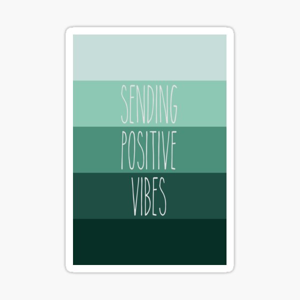 "Sending Positive Vibes" Sticker for Sale by OrangeSunStudio | Redbubble