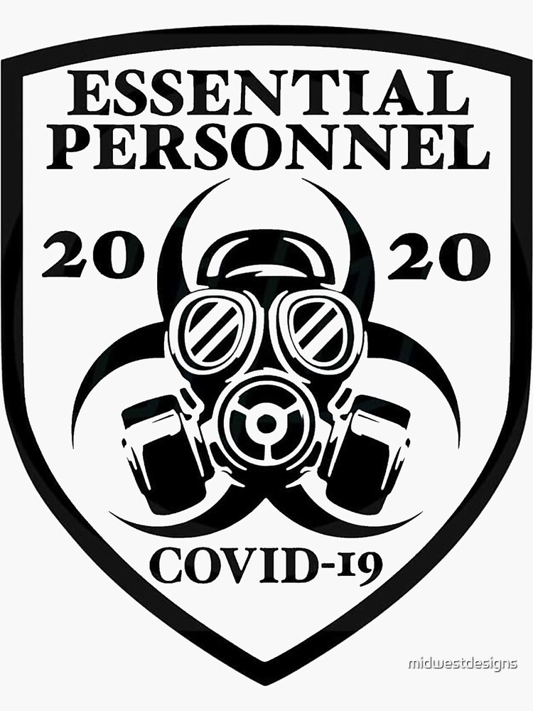 "Essential Personnel Employee (COVID-19)" Sticker for Sale by ...