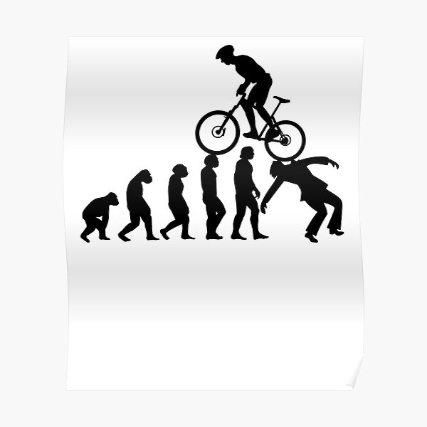 "Evolution MTB Mountain Biking BMX Bike Mountainbike black bike" Poster ...